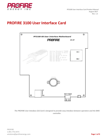 ProFire PF3100-00 Product Manual | Manualzz