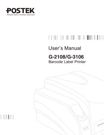 Postek G-3106 User Manual | Manualzz