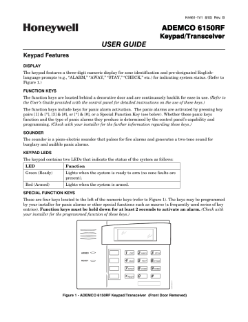 Honeywell ADEMCO 6150RF User Manual | Manualzz