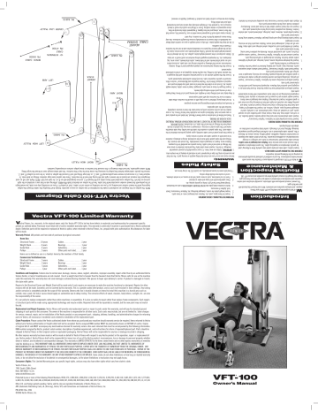 Vectra Fitness VFT-100 Owner's Manual | Manualzz