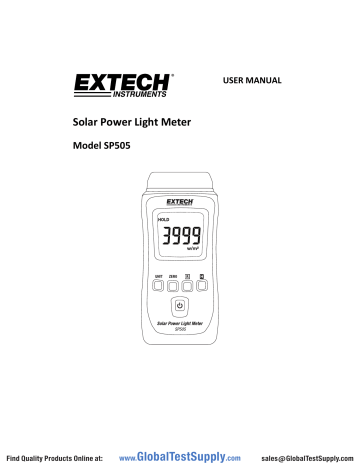 Extech Instruments SP505 User Manual | Manualzz
