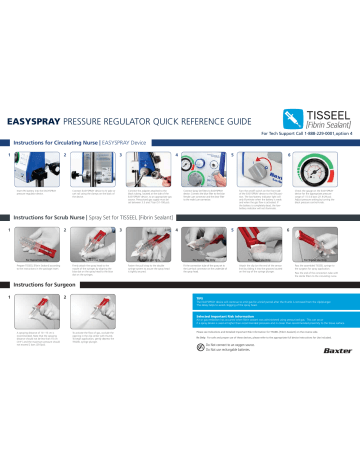 baxter EASYSPRAY Quick Reference Manual | Manualzz