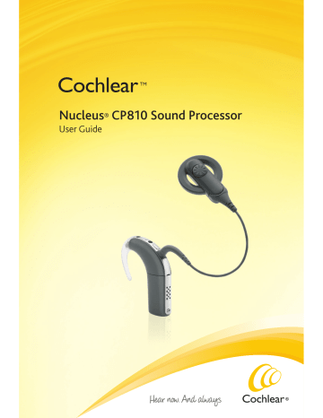 Cochlear Nucleus CP810 User Manual | Manualzz