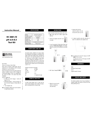Hanna Instruments HI 3881/0 Instruction Manual | Manualzz