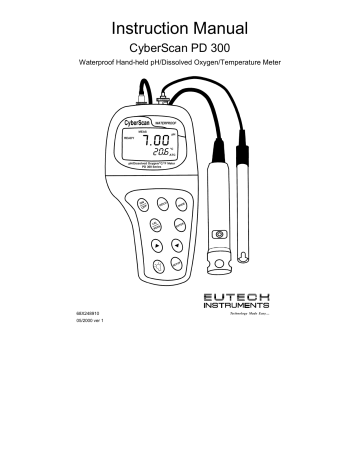 EUTECH INSTRUMENTS CyberScan PD 300 Instruction Manual | Manualzz