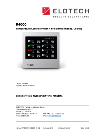 Elotech R4000 Description And Operating Manual | Manualzz