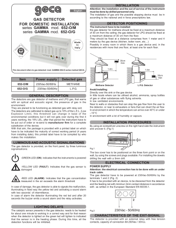 Geca GAMMA Series User Manual | Manualzz