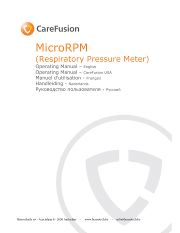 CareFusion MicroRPM Operating Manual | Manualzz
