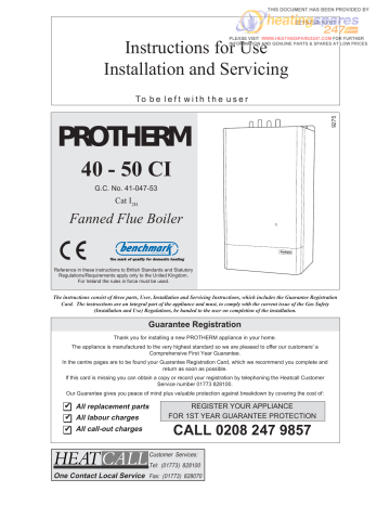Protherm 40 Instructions For Use Installation And Servicing | Manualzz