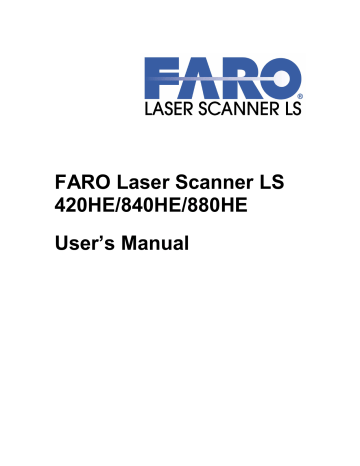 Faro ls 840 he, ls 880 he User Manual | Manualzz