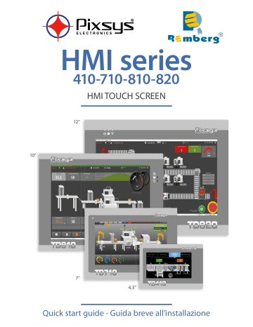 Pixsys HMI series, TD710, TD820 Quick Start Manual | Manualzz