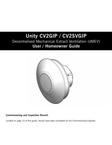 Greenwood Unity CV2GIP, Unity CV2SVGIP Homeowner's Manual | Manualzz