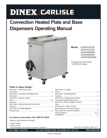 Dinex DXIDPC20120, DXIDWB30900 Operating Manual | Manualzz