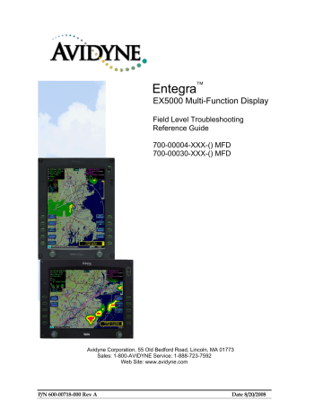 Avidyne Entegra EX5000 Field Level Troubleshooting Reference Manual ...