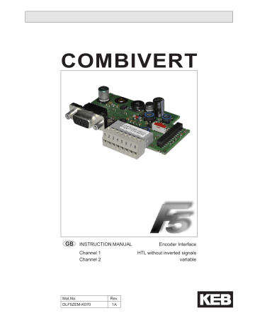 KEB COMBIVERT F5 Instruction Manual | Manualzz