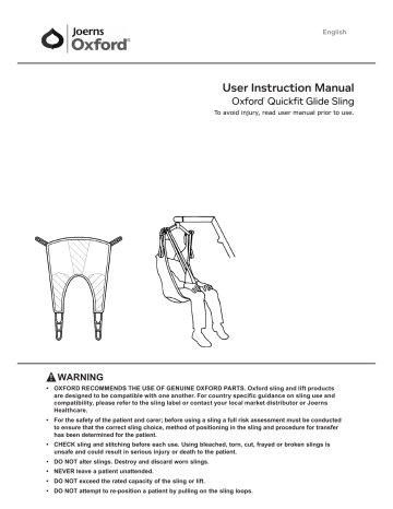 Oxford Quickfit User Instruction Manual | Manualzz