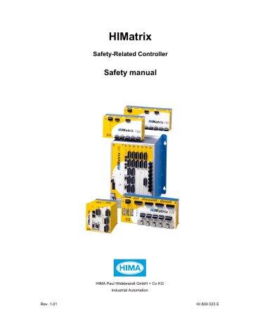 HIMA HIMatrix F20, HIMatrix F30, HIMatrix F35 Safety Manual | Manualzz