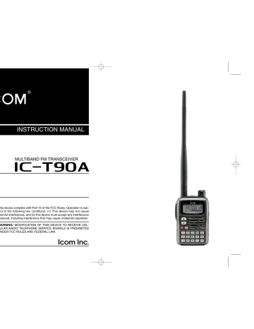 Icom IC-T90A Instruction Manual | Manualzz