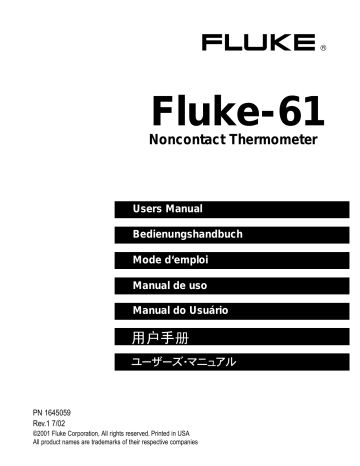 Fluke 61 Manual Do Usuário | Manualzz