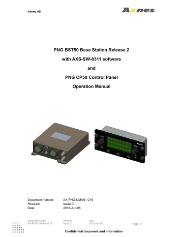 Axnes PNG BST50 Operation Manual | Manualzz