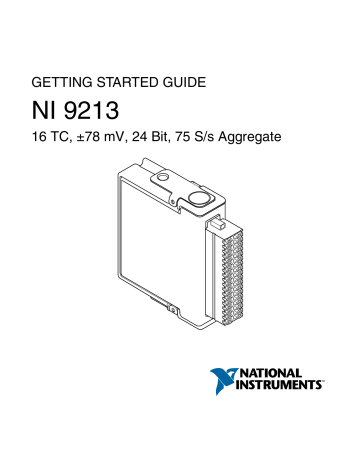 National Instruments NI 9211 Getting Started Manual | Manualzz