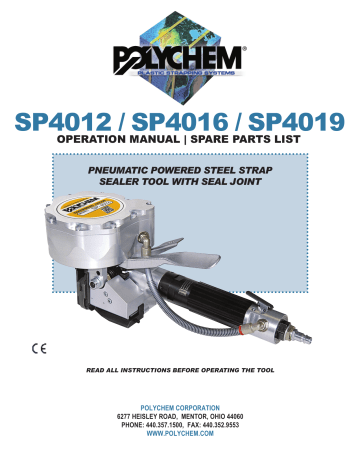 Polychem SP4016 Operation Manual And Spare Parts List | Manualzz