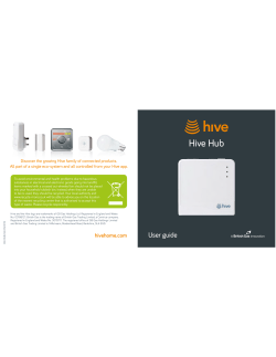 Hive Hub - User Guide, User manual, instruction manual | manualzz.com