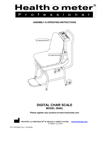 Health O Meter 594KL Assembly & Operating Instructions | Manualzz
