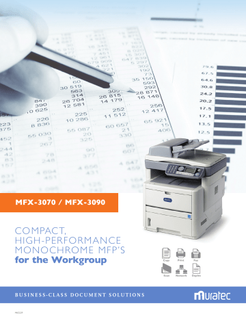 Muratec MFX-3070, MFX-3090 Quick Manual | Manualzz