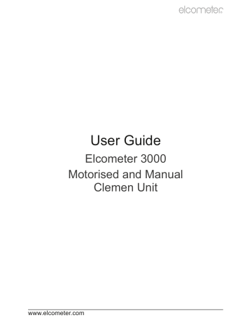 Elcometer 3000 Series User Manual | Manualzz