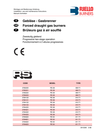 Riello RS 50 Installation, Use And Maintenance Instructions | Manualzz