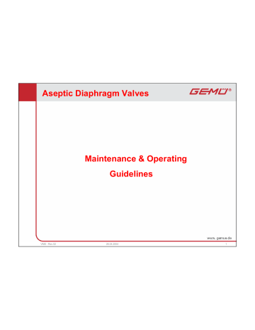 Gemu 653 Maintenance & Operating Manuallines | Manualzz