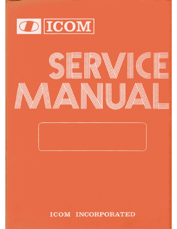 Icom IC-25A, IC-25E Maintenance Manual | Manualzz