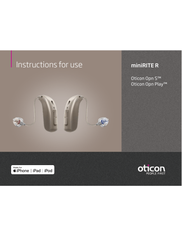oticon Oticon Opn S 2 miniRITE R Instructions For Use Manual | Manualzz