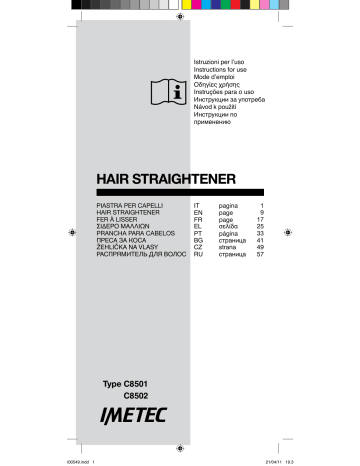 Imetec C8501, C8502 Instructions For Use Manual | Manualzz