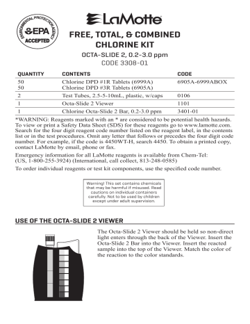LaMotte 3308-01 Instructions | Manualzz