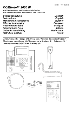 Auerswald COMfortel® 2600 IP Phone Bedienungsanleitung | Manualzz