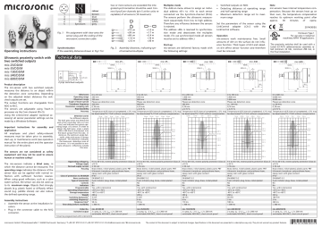 Microsonic mic-35/DD/M User Manual | Manualzz