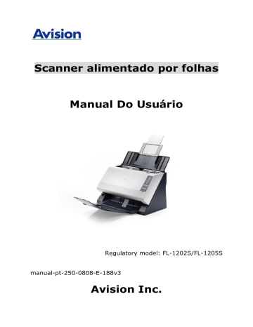 Avision AV188 Document Scanner Manual do usuário | Manualzz