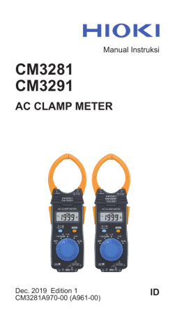 Hioki AC CLAMP METER CM3281,CM3291 panduan pemilik | Manualzz