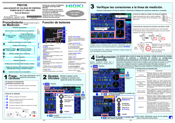 Hioki POWER QUALITY ANALYZER PW3198 Guía del usuario | Manualzz