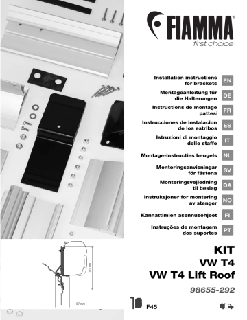 Fiamma Kit VW T4 - VW T4 Lift Roof Instructions | Manualzz