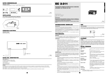 Evco EC2311 Ficha de datos | Manualzz