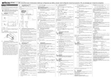 Evco EV3X21N7 Basic controller Manuale utente | Manualzz