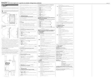 Evco EV6223P7 Controller Manual de usuario | Manualzz