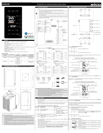 EVCO EV8328J9 Controller Instructions Sheet | Manualzz