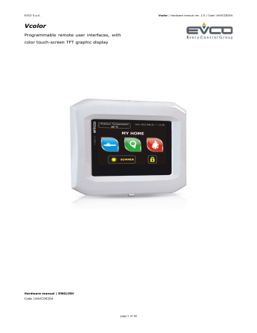 EVCO EPV4CBR Remote user interface Hardware Manual | Manualzz