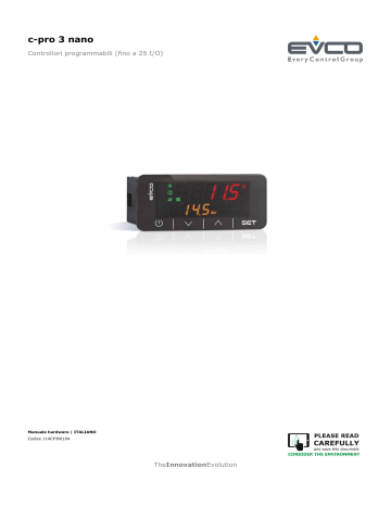 Evco EPN2L Programmable controller Manuale utente | Manualzz