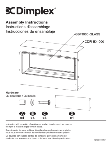 Dimplex X-GBF1000-GLASS Opti-Myst® Pro Built-In Electric Firebox ...