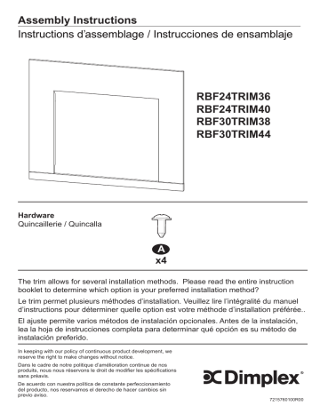 Dimplex X-RBF24TRIM40 Revillusion® Installation Trim for Model RBF24 ...